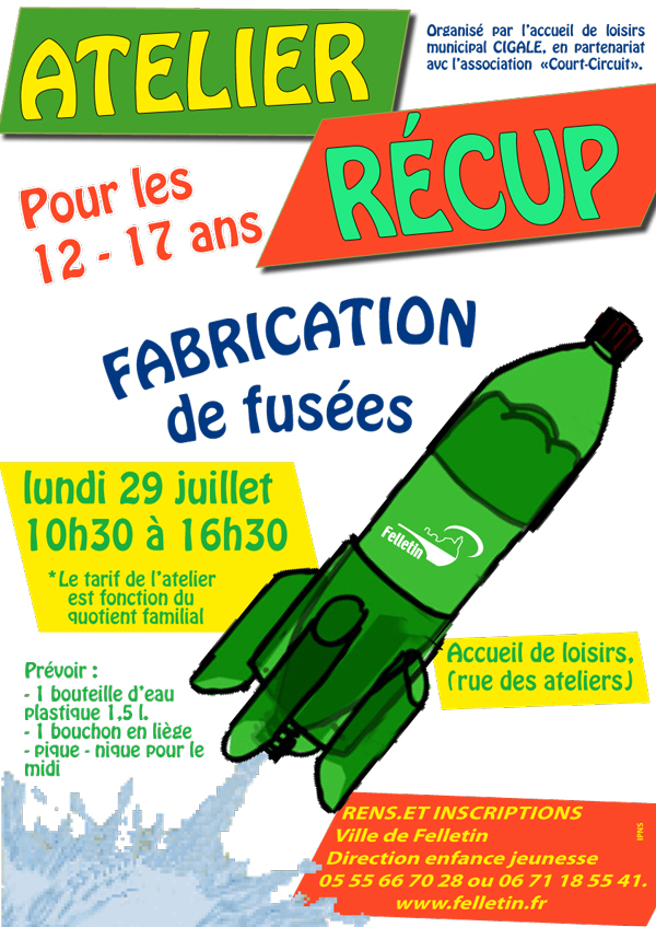 Les rendez-vous “ados” de CIGALE – Atelier récup le 29 juillet ...